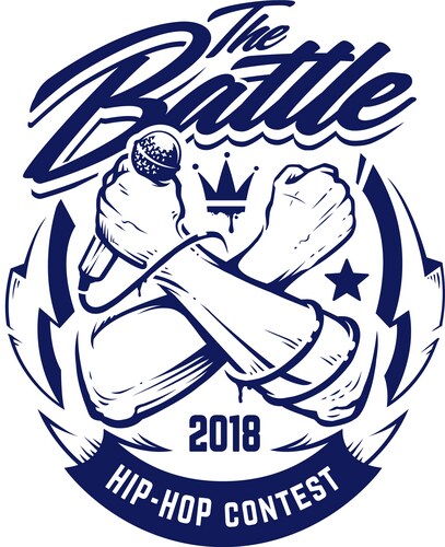 Hip hop herald logo mascot sonic sidekick boombox Vector Image