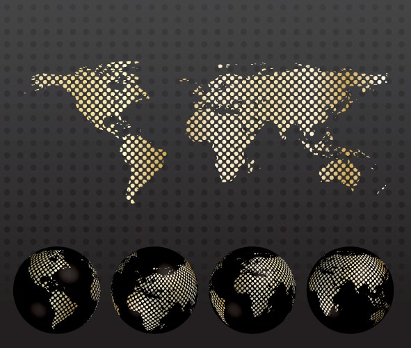 Simple world map Royalty Free Vector Image - VectorStock