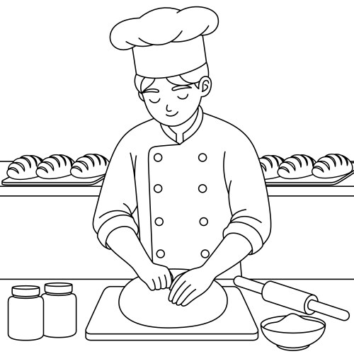 Baker Outline Vector Images (over 5,300)