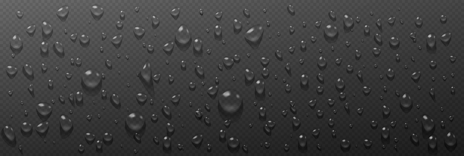 Water drops condensation raindrops round frame Vector Image