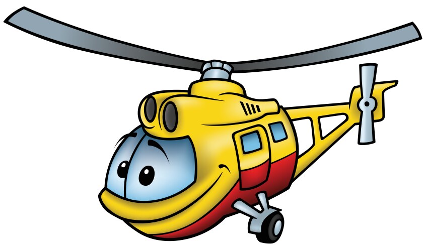 Cartoon helicopter Royalty Free Vector Image - VectorStock