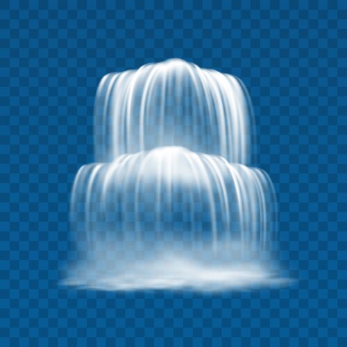 Set isolated waterfall fall mountain river Vector Image