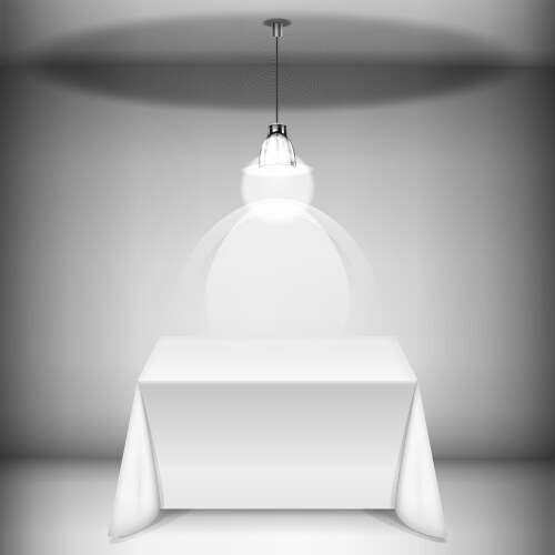 Podium illuminated with spotlights Royalty Free Vector Image