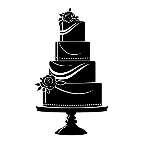 Wedding cake logo Royalty Free Vector Image - VectorStock