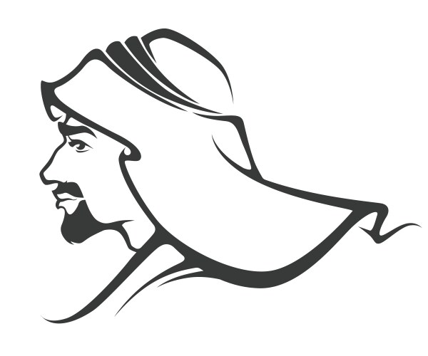 Turkish saber scimitar sabre arabian persian Vector Image