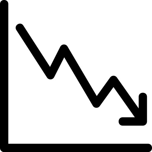 Decrease icon or logo isolated sign symbol Vector Image