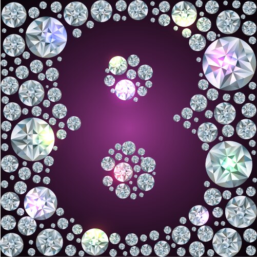 Diamond number six Royalty Free Vector Image - VectorStock