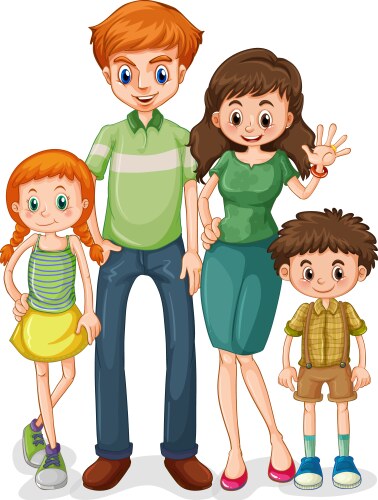 Beautiful young parents and cute baby Royalty Free Vector