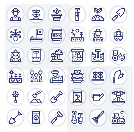 Soil Icon Set - 36 Line Icons – Royalty-Free Vector | VectorStock