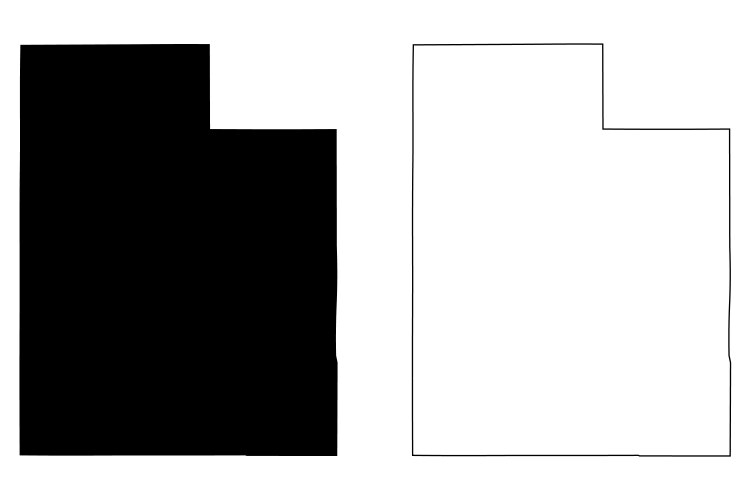 Utah State Map Vector Images (over 1,100)