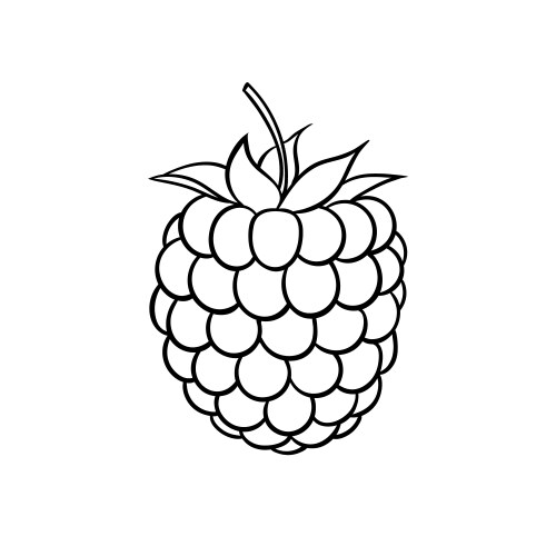 Beautiful cartoon black and white outline Vector Image