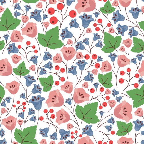 Simple flower pattern Royalty Free Vector Image