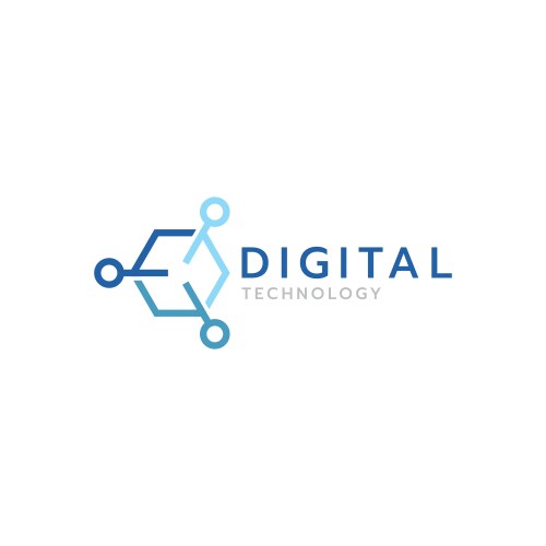 Innovate technology startup logo concept round Vector Image