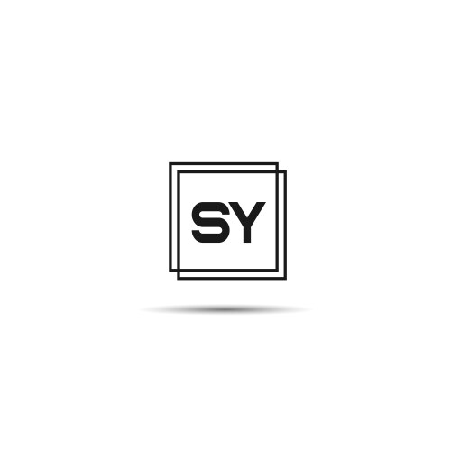 Initial letter sy logo template design Royalty Free Vector