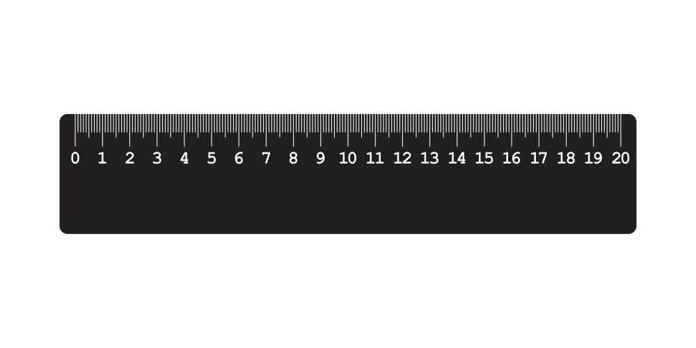 Ruler 5 inch icon in flat style meter measure Vector Image