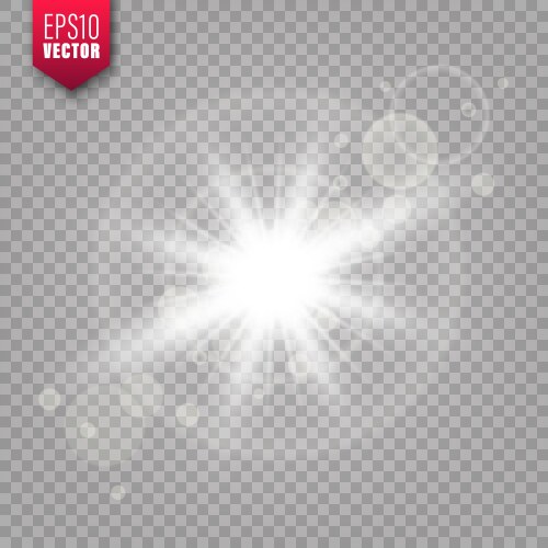 Transparent white light effect background Vector Image