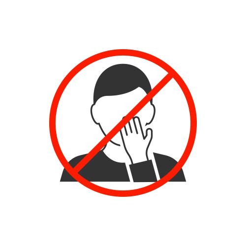 Do not touch people icon Royalty Free Vector Image