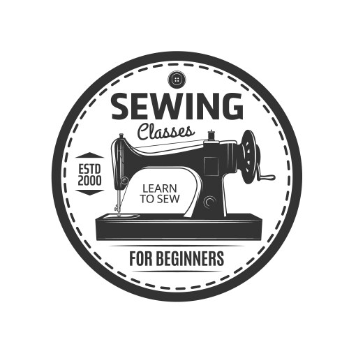 Sewing emblems set Royalty Free Vector Image - VectorStock