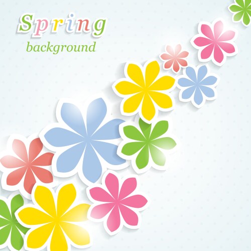 Bright color floral background Royalty Free Vector Image