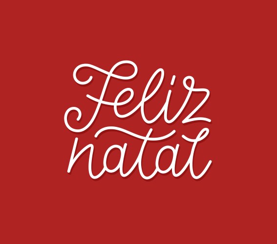 Feliz natal modern calligraphic lettering Vector Image
