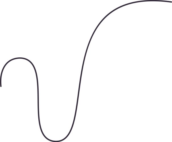 Handdrawn curved line Royalty Free Vector Image