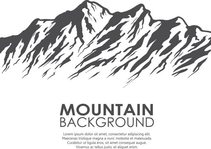 Mountain range Royalty Free Vector Image - VectorStock