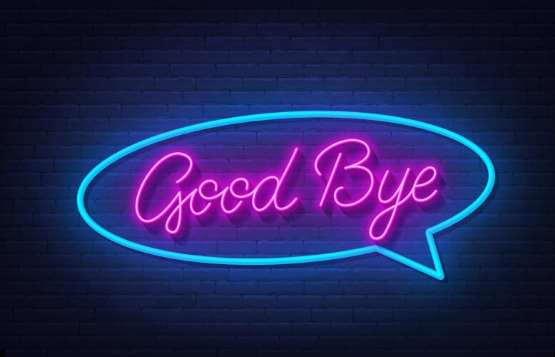Good luck neon text on brick wall background Vector Image