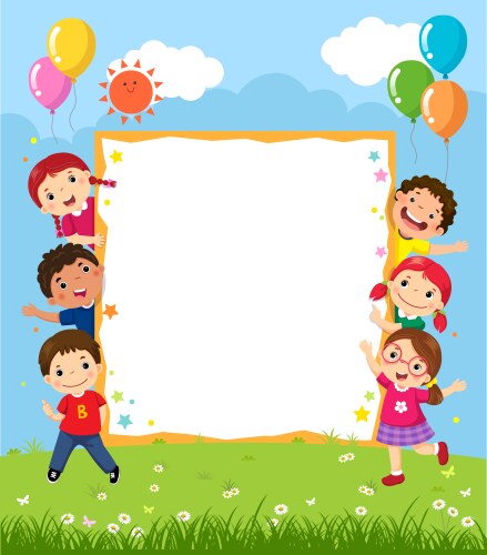 Cartoon Kids Holding Hands – Royalty-Free Vector | VectorStock