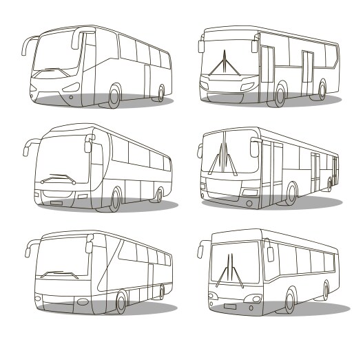 Bus outline Royalty Free Vector Image - VectorStock