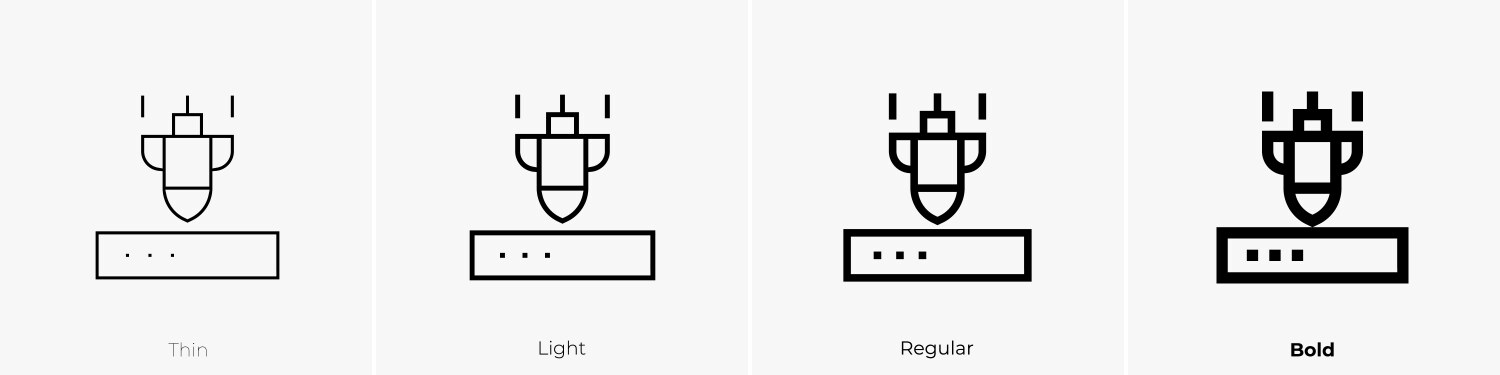 Decrypt icon thin light regular and bold style Vector Image