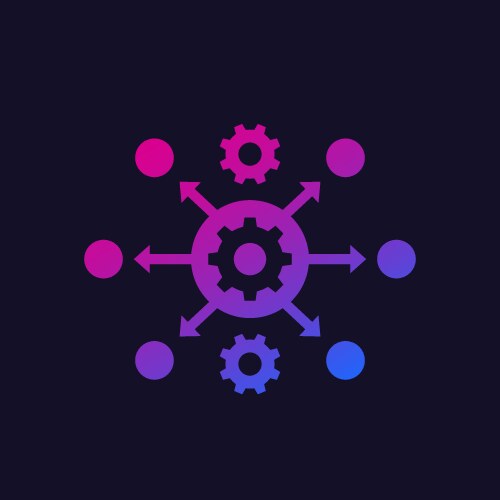 Process automation icon Royalty Free Vector Image