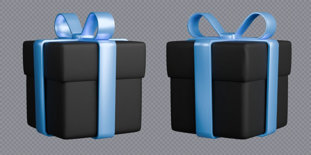 Gift boxes with ribbons realistic 3d white boxes Vector Image