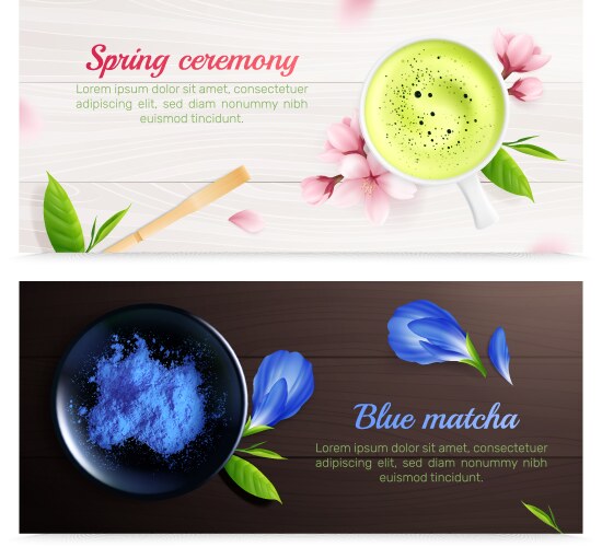 Matcha realistic concept Royalty Free Vector Image