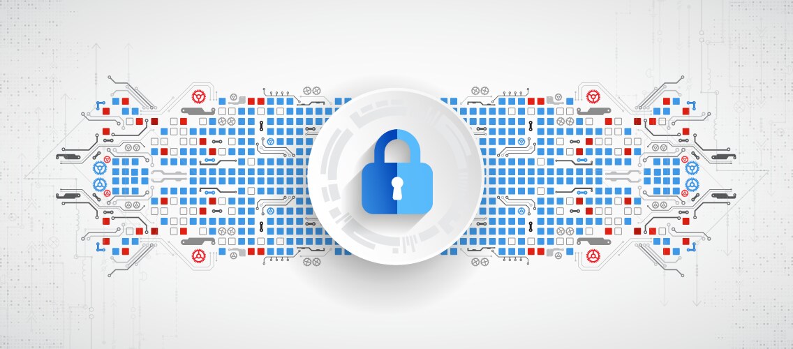 Protection concept protect mechanism system Vector Image