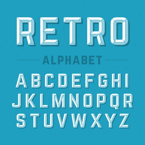 Vintage typeface retro style font Royalty Free Vector Image