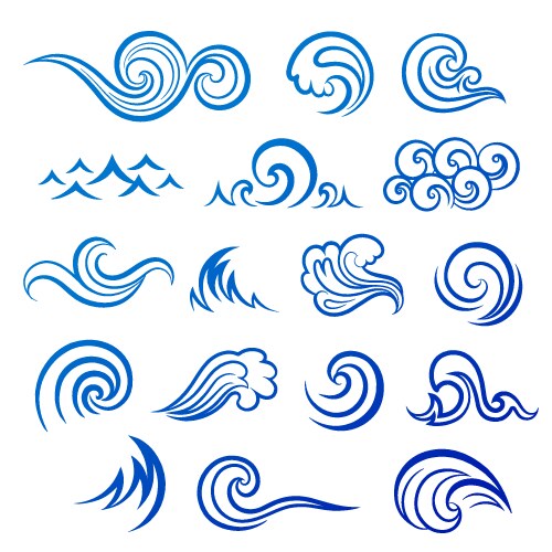 Wave borders Royalty Free Vector Image - VectorStock
