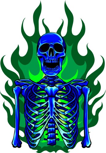 Blue Fire Skull Vector Images (over 570)