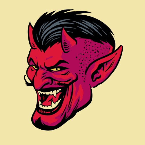 Devil head mascot Royalty Free Vector Image - VectorStock