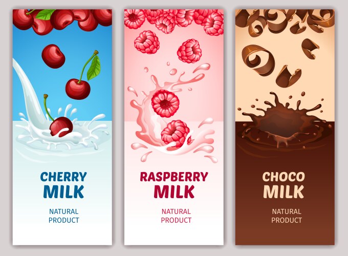 Milk dairy products infographic layout poster Vector Image