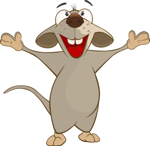 Chef rat cartoon character Royalty Free Vector Image