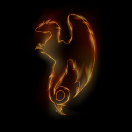 Fire dragon wings Royalty Free Vector Image - VectorStock