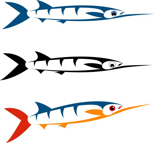 Fish collection Royalty Free Vector Image - VectorStock