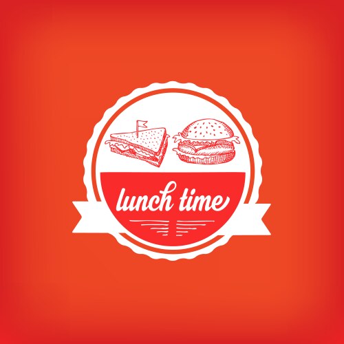 Lunch menu restaurant design Royalty Free Vector Image