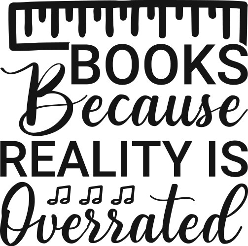 Reading is magical svg books librarian Royalty Free Vector
