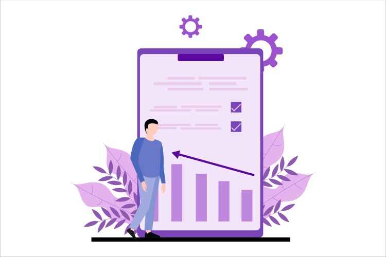 Business flat design Royalty Free Vector Image Business flat design Royalty Free Vector Image