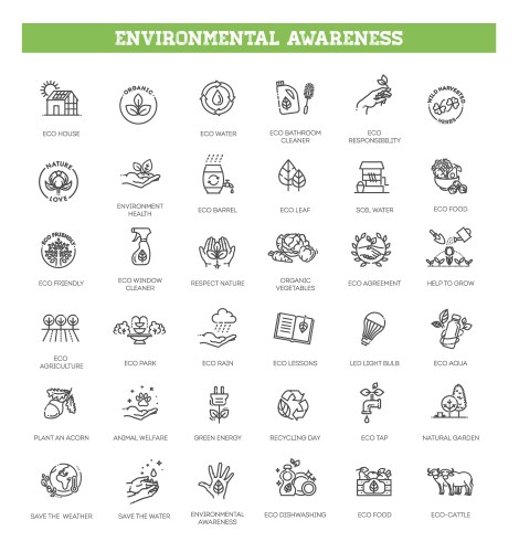 Ecological succession icons Royalty Free Vector Image