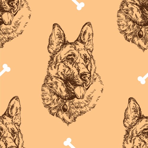 Set hand drawing dogs Royalty Free Vector Image