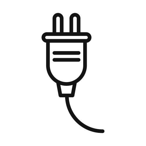 Plug icon black and white sign Royalty Free Vector Image