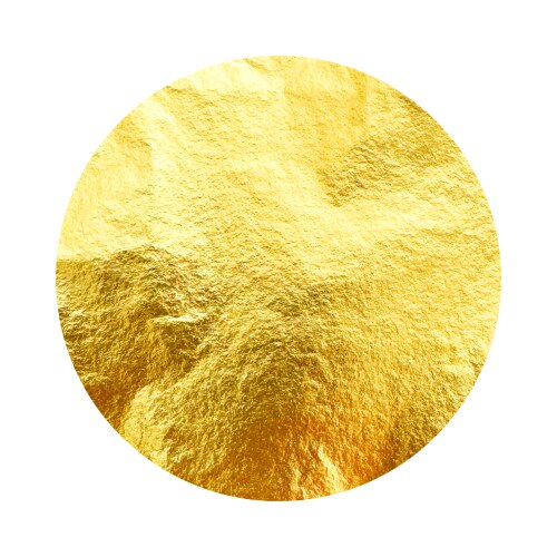 Gold foil shiny handmade circle golden Royalty Free Vector