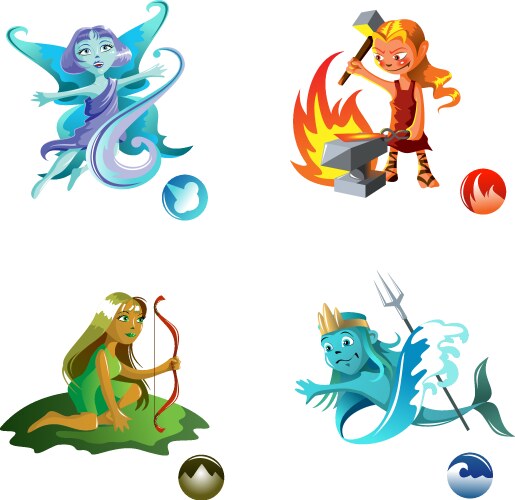 Four elements Royalty Free Vector Image - VectorStock